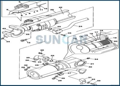 China LZ008210 Bucket Cylinder Seal Kits for Excavator CNH CX160B CX160C for sale