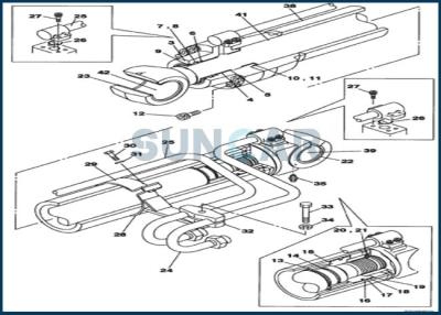 China LZ007630 Boom Cylinder Seal Repair Kit fits CNH CX210B CX210BLR CX210BNLC for sale