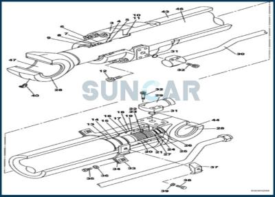 China LZ008050 Arm/dipper Cylinder Seal Kit for CNH CX210CLR CX240B CX250C for sale