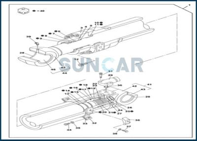 China LZ008450 Arm / Dipper Cylinder Seal Kit For CNH Excavators CX250C CX290B for sale