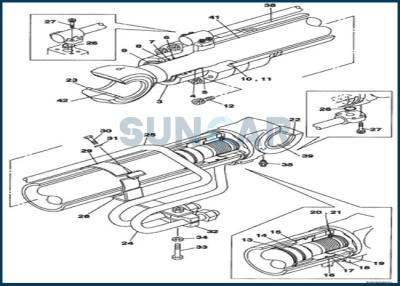China LZ008420 Boom Cylinder Service Kit Fits CNH Excavator CX290B CX300C for sale