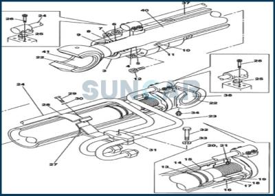 China LZ008130 Boom Cylinder Seal Repair Kit For CNH CX240B  CX250C for sale