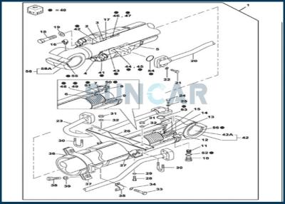 China LZ008300 Arm Cylinder Seal Repair Kit For Excavators CNH CX470B CX470C for sale