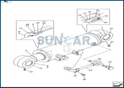 China LZ011480 Blade Cylinder Seal Repair Kit Fits CNH CX130C CX145CSR for sale