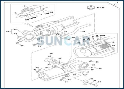 China LZ010710 Bucket Cylinder Seal Kit Fits CNH CX130DLC CX145CSR for sale