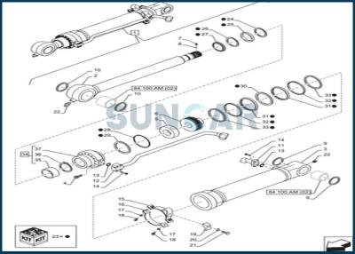 China LZ010940 Bucket Cylinder Seal Kit Fits CNH CX210CNLC CX210DLC for sale