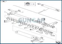 China LZ012040 Boom / Dipper / Arm Cylinder Seal Kit For CNH CX75CSR CX80C for sale