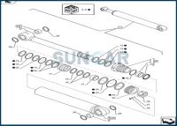 China LZ012020 Boom Cylinder Seal Kit For CNH Excavators CX75CSR CX80C for sale