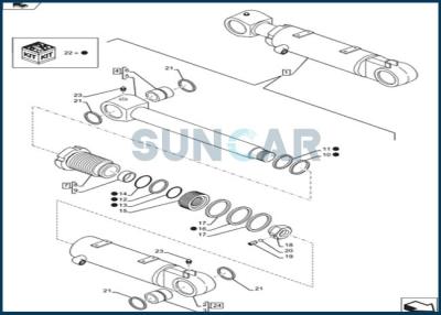 China LZ012050 Blade Lifting Cylinder Seal Repair Kit For CNH CX75CSR CX80C for sale