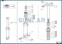 China LZ12030 Swing Cylinder Seal Repair Kit For CNH Excavators CX80C for sale