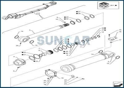 China LZ011310 Arm Cylinder Seal Repair Kit Fits CNH CX250DLC CX250DLR for sale