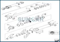China LZ013490 Arm Cylinder Service Kit Fits Crawler Excavator CNH CX300DLC for sale