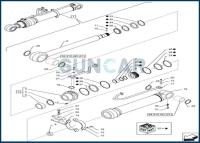 China LZ012090 Boom Cylinder Seal Repair Kit Fits CNH Excavators CX350DLC for sale