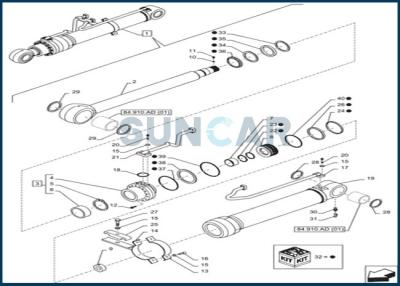 China LZ012090 Boom Cylinder Seal Repair Kit Fits CNH Excavators CX350DLC for sale