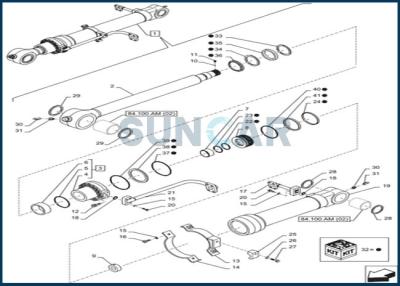 China LZ012110 Bucket Cylinder Service Kit For CNH Excavators CX350DLC for sale