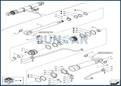 China LZ013760 Boom Cylinder Seal Kit For Excavators CNH CX490DRTC CX500DRTC for sale