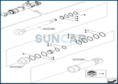 China LZ014960 Arm Cylinder Seal Repair Kit For CNH Excavators CX750DRTC for sale