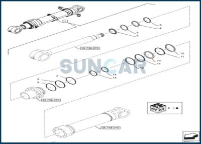 China LZ014900 Bucket Cylinder Seals Rebulit Kit Fits CNH CX750DRTC for sale