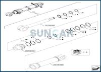 China LZ014930 Bucket Cylinder Service Kit For CX750DRTC ME CNH Crawler Excavator for sale