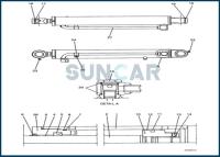 China PH01V00016R300 Excavator Bucket Cylinder Service Kit For CNH CX47 for sale