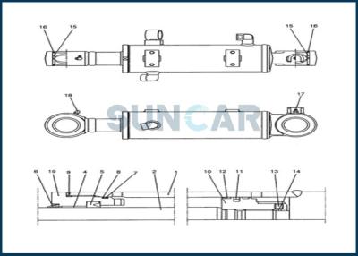 China YJ01V00009R300 Dozer Blade Cylinder Seal Kit For Excavator CNH CX47 for sale