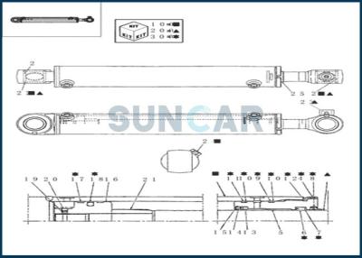 China 72275471 Excavator Swing Cylinder Seal Repair Kit For CNH CX16B for sale