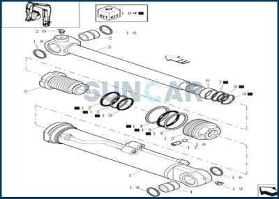 China 72275473 Excavator Bucket Cylinder Seal Repair Kit Fits CNH CX16B for sale