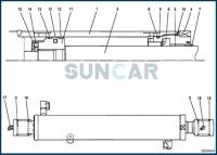 China PV01V00045R300 Bucket Dozer Cylinder Service Kit Fits CNH CX17B CX27B for sale