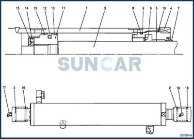 China PV01V00045R300 Bucket Dozer Cylinder Service Kit Fits CNH CX17B CX27B for sale