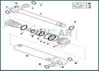 China 72280241 Arm / Bucket / Swing Cylinder Seal Kit Fits CNH CX20B CX22B for sale