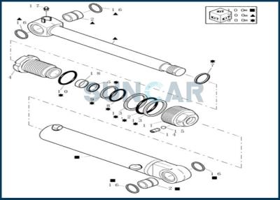 China 72280241 Arm / Bucket / Swing Cylinder Seal Kit Fits CNH CX20B CX22B for sale