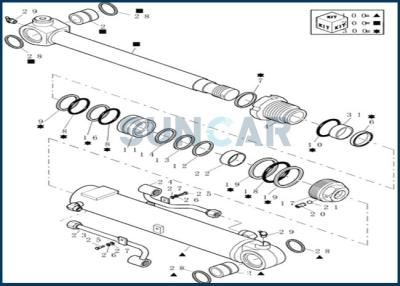 China 72282756 Boom Arm Cylinder Seal Repair Kit For CNH CX20B CX22B for sale