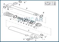 China 72282781 CNH Bucket Cylinder Service Kit For Excavator CX20B CX22B for sale