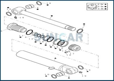 China 72282781 CNH Bucket Cylinder Service Kit For Excavator CX20B CX22B for sale