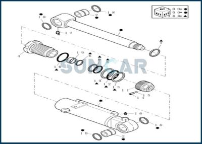 China 72280268 Arm/Dozer/Blade/Swing Cylinder Seal Kit for CNH CX20B CX22B CX31B for sale