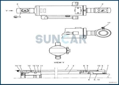 China PV01V00047R300 Dozer Blade Cylinder Seal Kit for Excavator CNH CX27B for sale