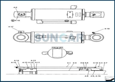China PX01V00043R300 Dozer Blade Cylinder Seal Repair Kit fits CNH CX31B CX36B for sale