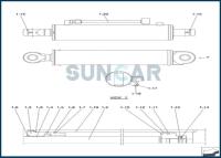 China PH01V00006R100 Angle Dozer Cylinder Seal Kit for CNH CX50B CX55BMSR for sale