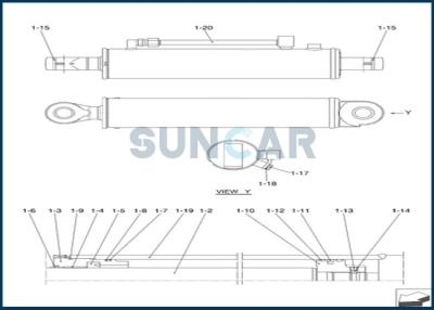 China PH01V00006R100 Angle Dozer Cylinder Seal Kit for CNH CX50B CX55BMSR for sale