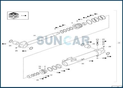 China XKCC-01530 XKCC01530 Bucket Cylinder Seal Repair Kit for CNH CX17C for sale