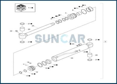 China XKCC-01532 XKCC01532 Boom Swing Cylinder Seal Repair Kit for CNH CX17C for sale