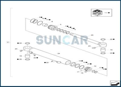China XKCC-01429 XKCC01429 Undercarriage Cylinder Seal Repair Kit for CNH CX18C for sale