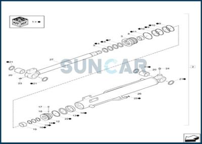 China XKCC-00397 XKCC00397 Boom Cylinder Seal Repair Kit fits CNH CX18C for sale