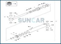 China XKCC-00529 XKCC00529 Boom Swing Cylinder Seal Repair Kit CNH CX18C for sale