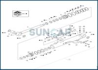 China XKCD-03427 XKCD03427 Dipper Cylinder Seal Repair Kit for CNH Excavator CX26C for sale