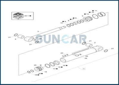 China XKCD-01397 XKCD01397 Boom Swing Cylinder Seal Repair Kit for CNH CX26C for sale