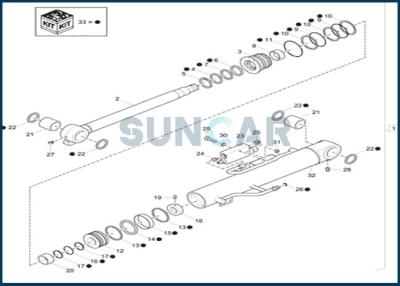 China XKCC-01375 XKCC01375 Boom Cylinder Seal Repair Kit fits CNH CX37C for sale