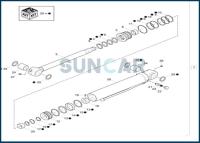 China XKCC-01438 XKCC01438 Dipper Cylinder Seal Repair Kit for CNH CX33C CX37C for sale