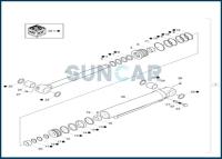 China XKCC-01438 XKCC01438 Dipper Cylinder Seal Repair Kit fits CNH CX33C CX37C for sale