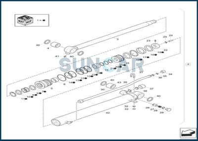 China XKCD-03072 XKCD03072 Dipper Cylinder Seal Repair Kit fits CNH CX57C for sale